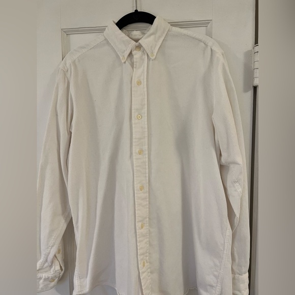FM allen | Tops | White Corduroy Button Down | Poshmark